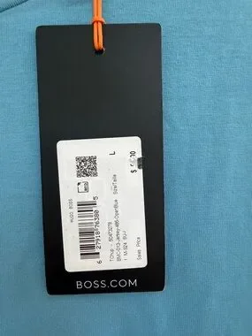 Hugo Boss | Shirts | Hugo Boss Teal Crewneck Shortsleeve Logo Tee ...